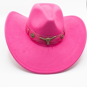 Pink Cowboy Hat With Cow Elements - Etsy