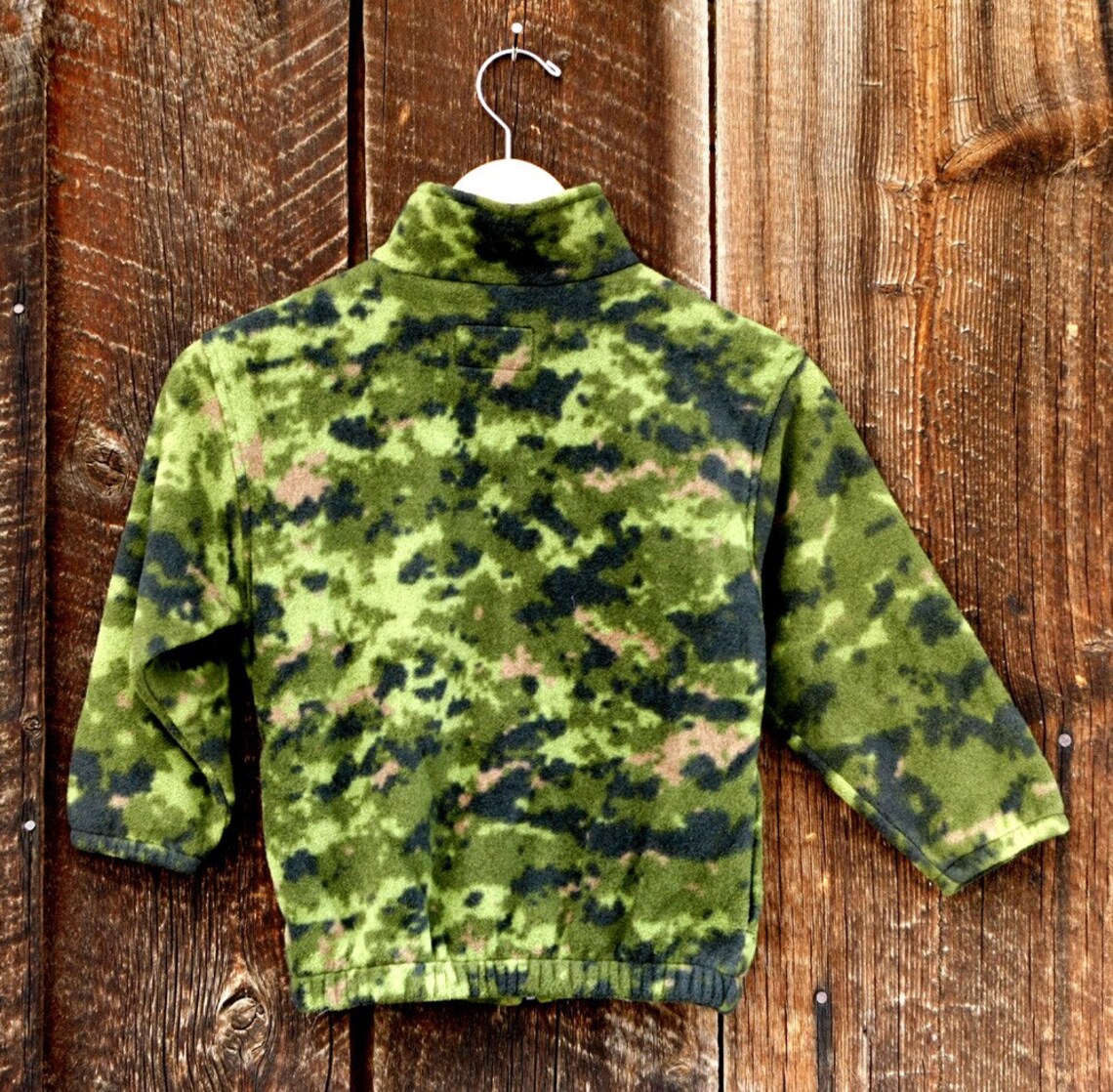 Kids Camouflage Green Fleece Zipper Jacket, Kids Coat, Fleece Coat ...