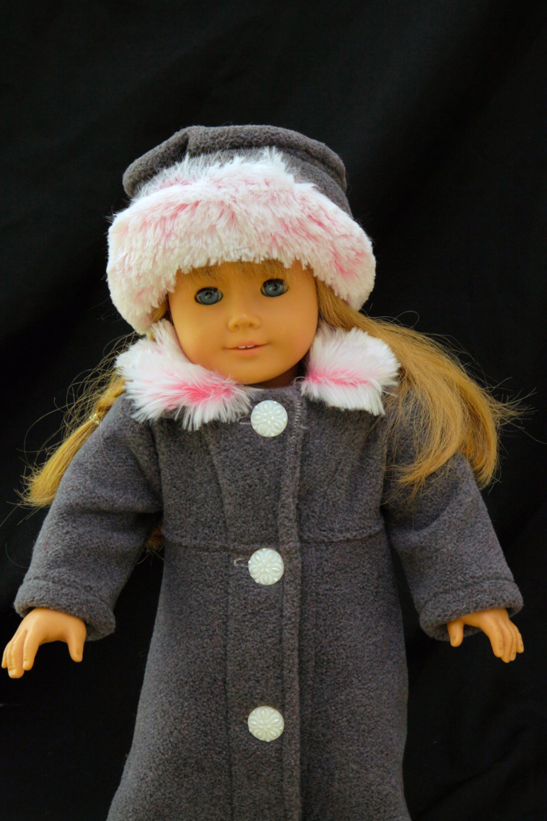 Girl Doll American Designer Clothes Coat and Hat Set for 18" Doll Fits ...