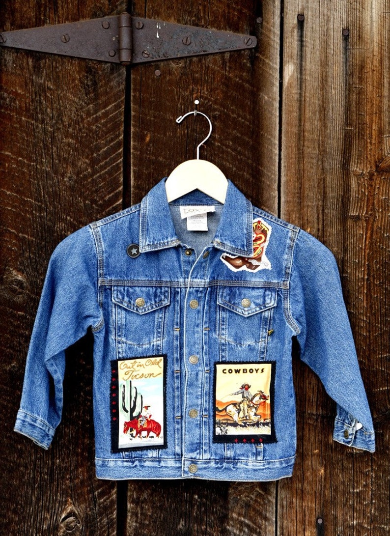 Denim Jean Jacket With Rodeo and Cowboy Appliques, Rodeo, Cowboys, Boys ...