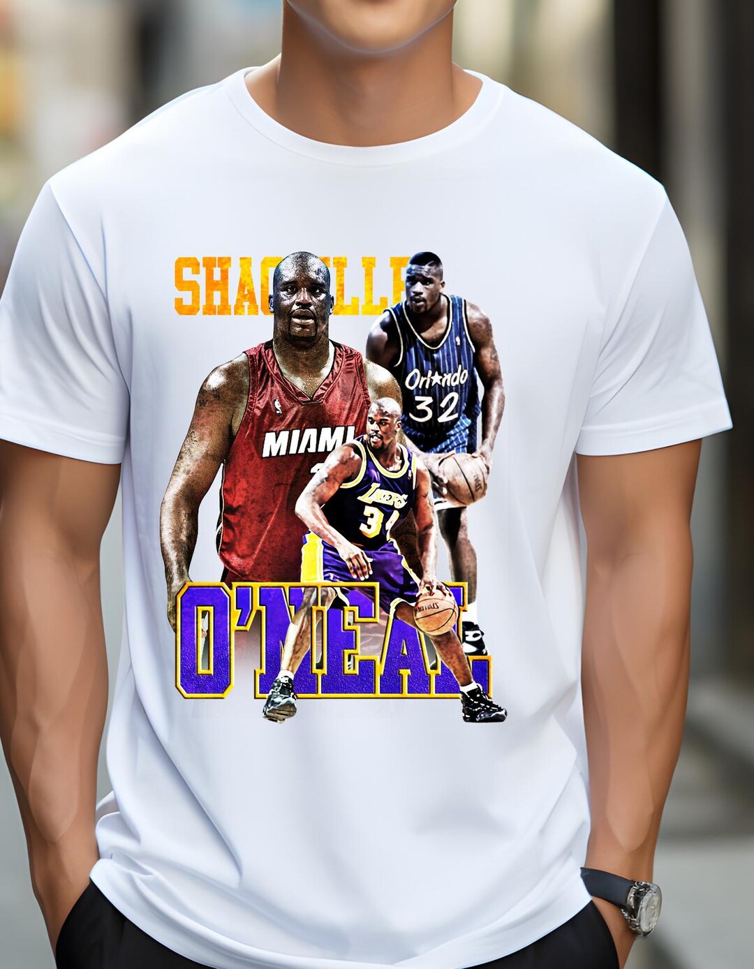 Shaq T-shirt, Sports Fashion-retro Black Shirt ,street Wear Shirt, Gift ...