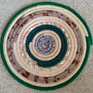 Rug, Throw Rug, Circle Rug, Cotton Rug, Coiled Fabric Round Rug, 24 ...