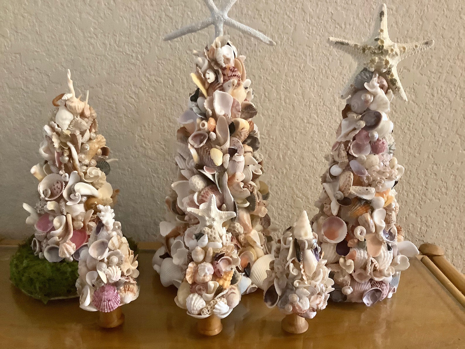 Sea Shell Art Tree Home Decoration | 14 Inches Tall | Shells Collected ...