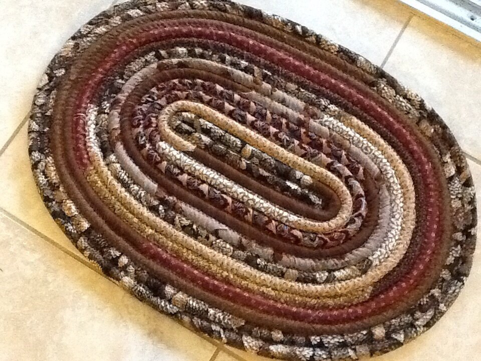 Rug Throw Rug Oval Rug Cotton Rug Coiled Fabric Rug 29 | Etsy