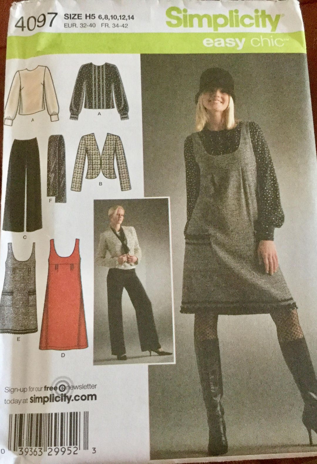 Simplicity 4097 Blouse, Jacket Jumper and Pants Pattern, Uncut, Size 6-14 - Etsy