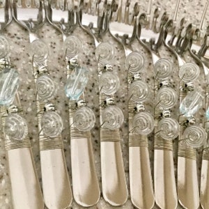 Funky Florida Finger Forks Clear and Light Blue, Singles or a Set - Etsy