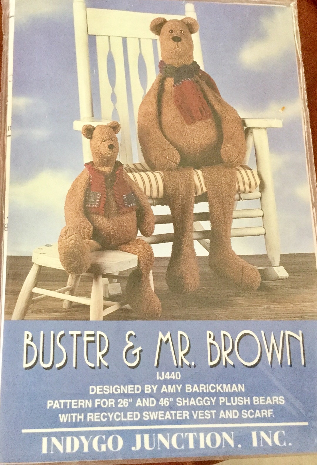 Buster and Mr. Brown | 26” and 46” Bears | Craft Pattern | Uncut ...
