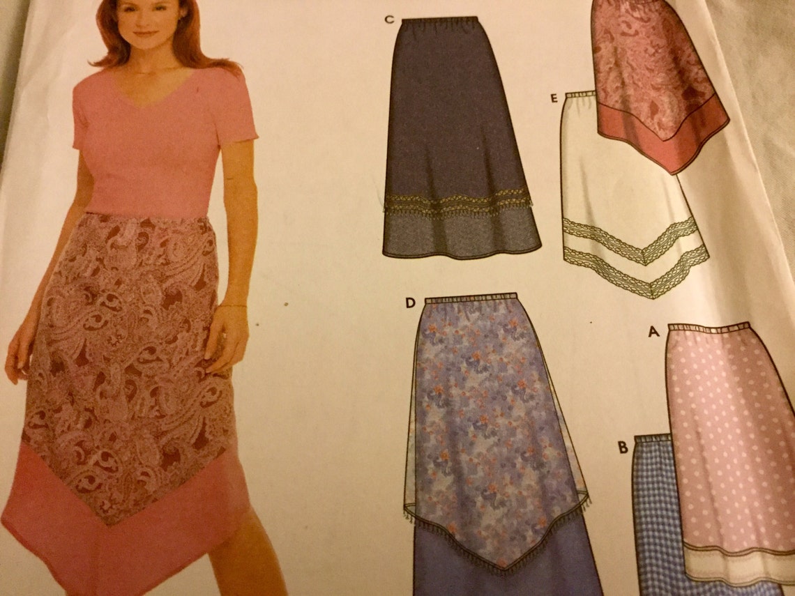 Simplicity 9667 Skirt Pattern Uncut. Size 14-20 Uneven Hem - Etsy