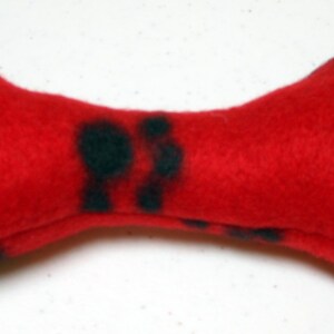 Dog Toys Plush Dog Bone and Pull Toy Set Red With Paw Print Fleece - Etsy