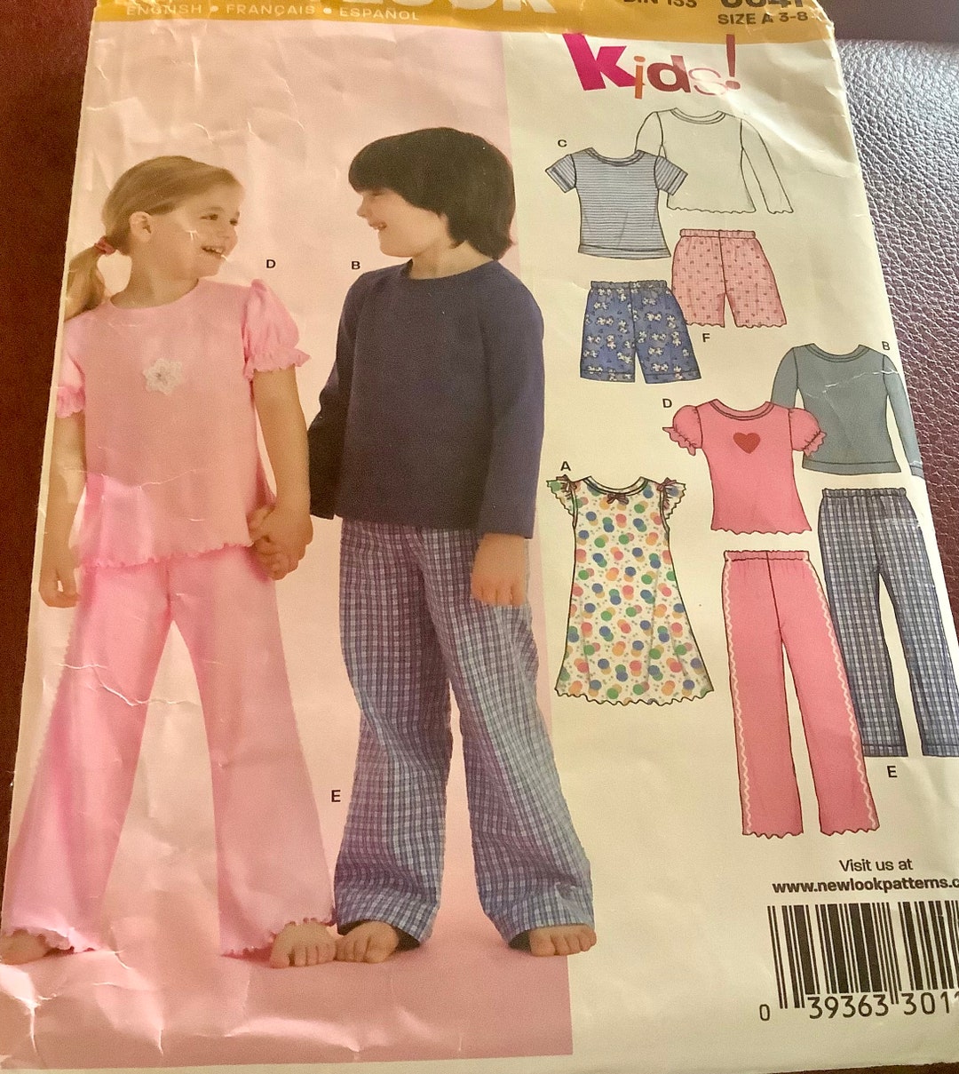 New Look 6641 Kids Boy or Girl Top, Pants, Shorts, Dress Pattern, Size ...
