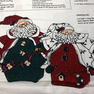 Roll Poly Santa Dolls 2 to a Panel - Etsy