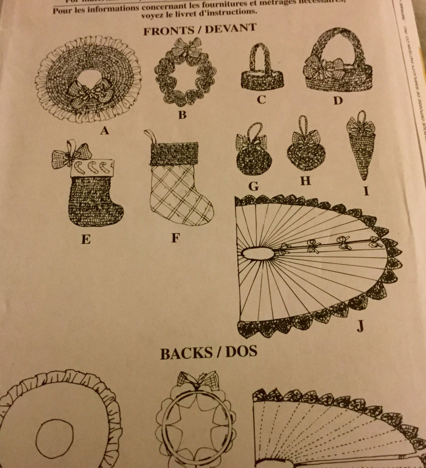 Simplicity 8770 Christmas Craft Pattern Wall Decor Wreath | Etsy