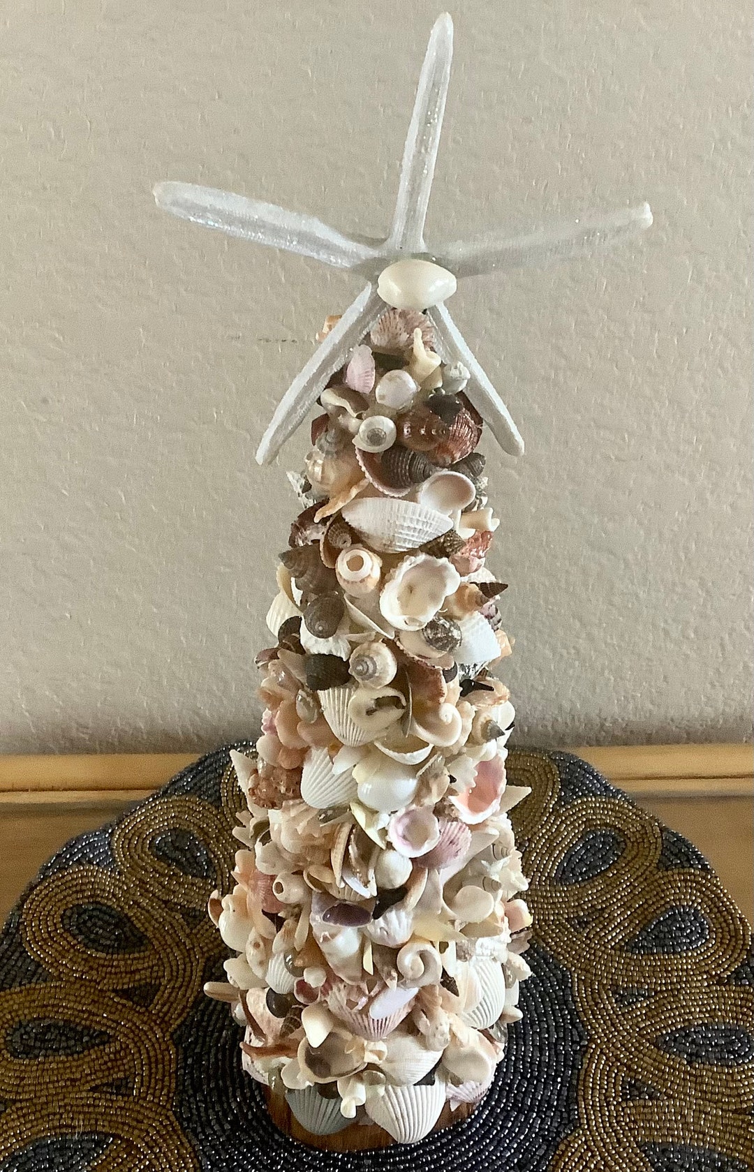 Sea Shell Art Tree Home Decoration | 16 Inches Tall by 5” Wide | Shells ...