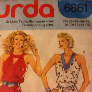 Burda 6861 Dress With Collar Pattern Size 8-16 Uncut - Etsy
