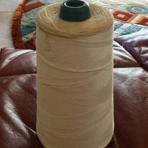 Huge Spool of off White Sewing Machine Thread, Vintage, 6” Tall 3” Wide ...