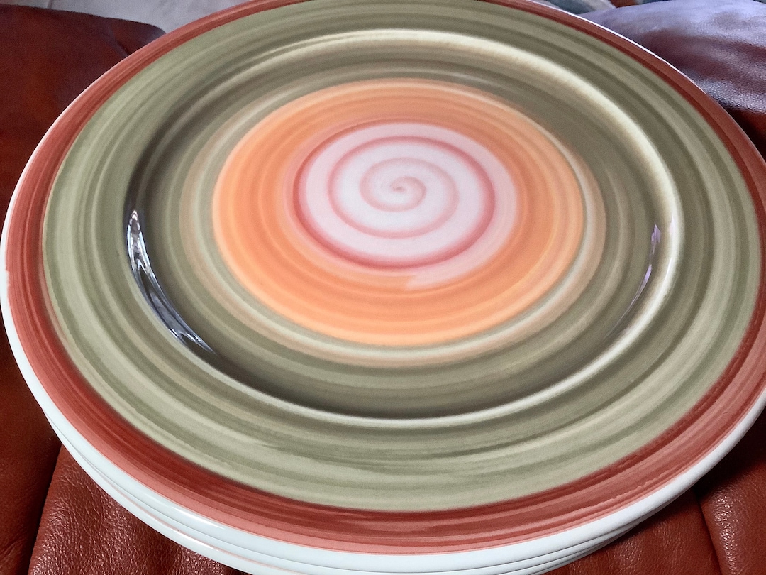 Vintage Pier 1 Valencia Earthenware Plates | Set of 4 | 11.5” Diameter ...