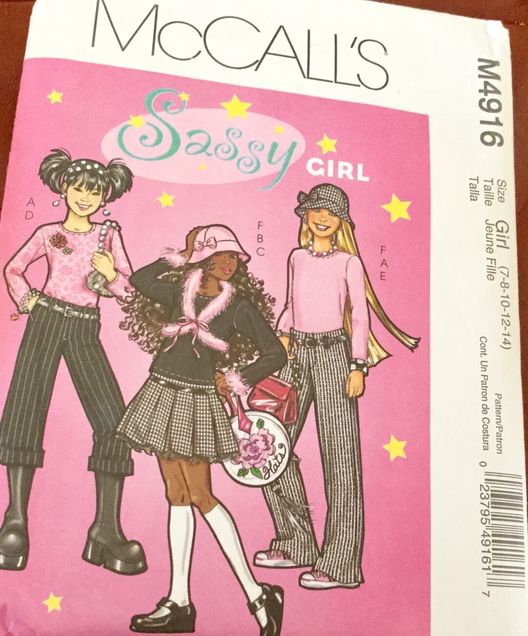 Mccalls 4916 Girls and Girls Plus Top, Skirt, Pants and Hat, Size 7-14 ...