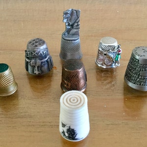 Vintage Thimble Collection 7 Pieces as Pictured Texas, Aloha, the ...