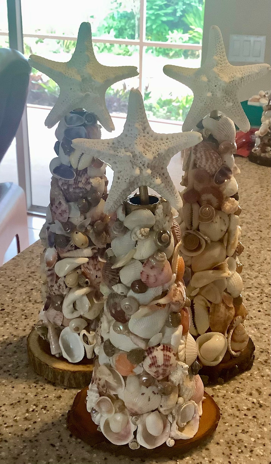 Sea Shell Art Tree Home Decoration 10 Inches Tall by 3.5 Wide Shells ...