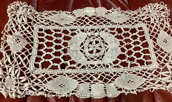 Home & Living Home Décor Rectangle white crochet doily etna.com.pe