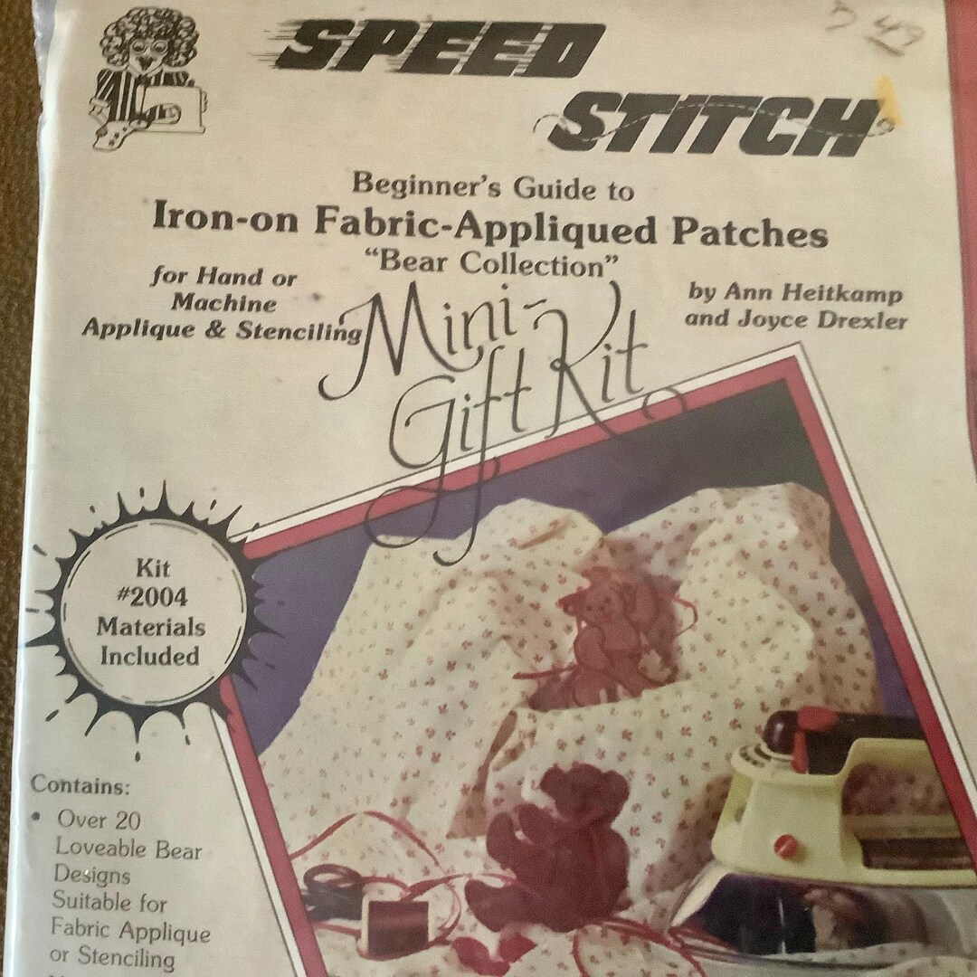 Speed Stitch Guide to Iron on Fabric Appliquéd Patches “bear Collection ...