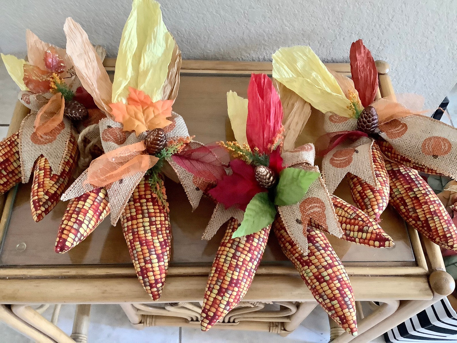 Indian Corn Wall or Fall Door Decoration 3 Indian Corn Fabric - Etsy