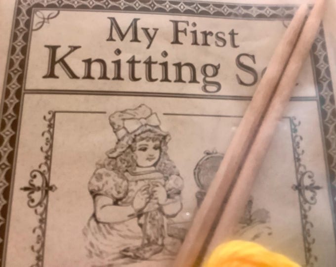 My First Knitting Set: Needles and Yarn Included - Etsy