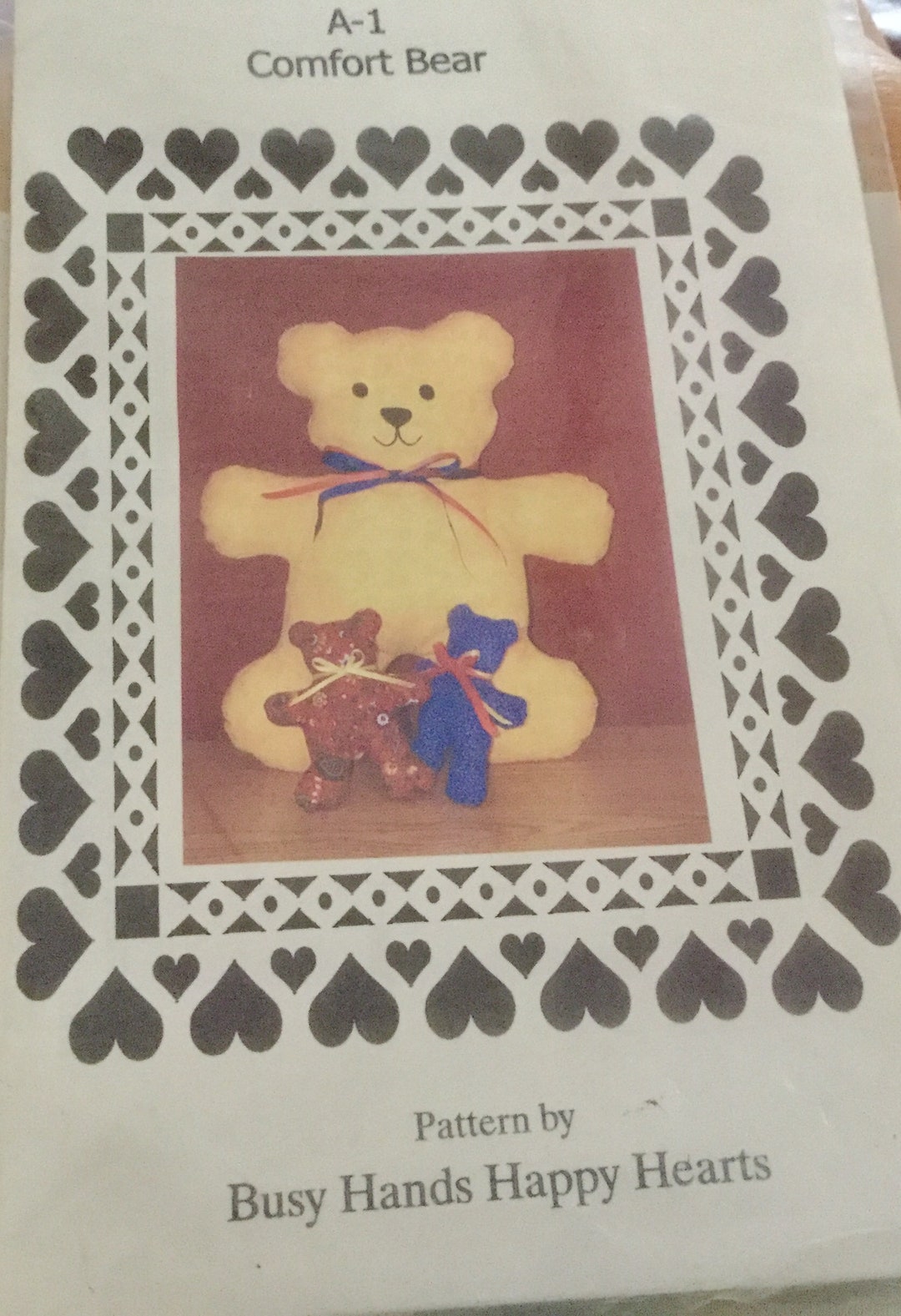 Comfort Bear Pattern | Large and Small Teddy Bears | Uncut | Memory ...