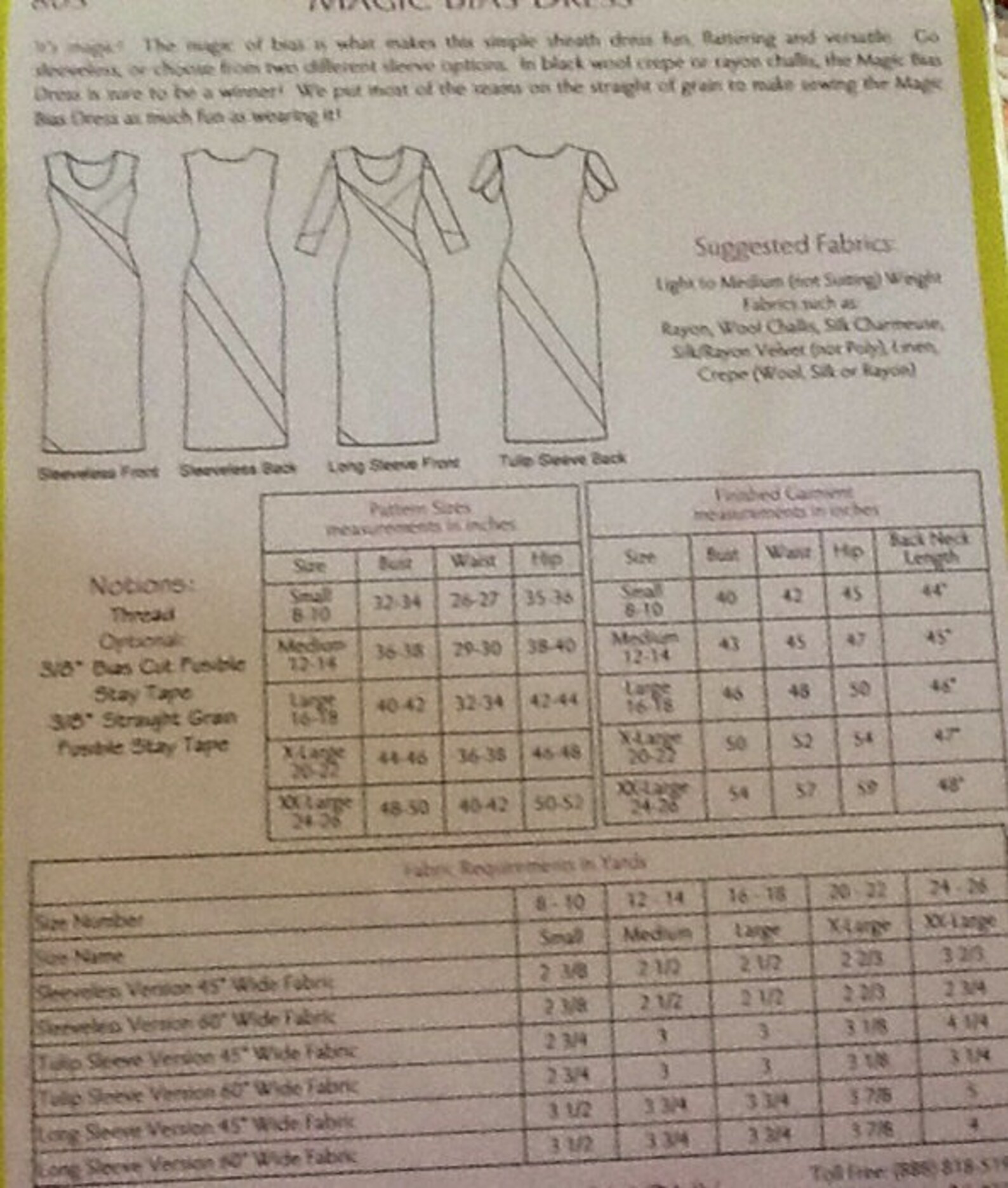 Dress Pattern Uncut Size Small to XXL - Etsy