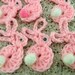 Crocheted Bunny Rabbit Pin in Pink With White Tail | Ready to Ship! - Etsy