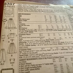 Simplicity 5357 Costume Girls Harem Dancer, Top, Pants, Skirt, Veil ...