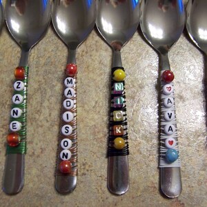 Personalized Teaspoons Birthday Party Favors Colorful Flatware ...