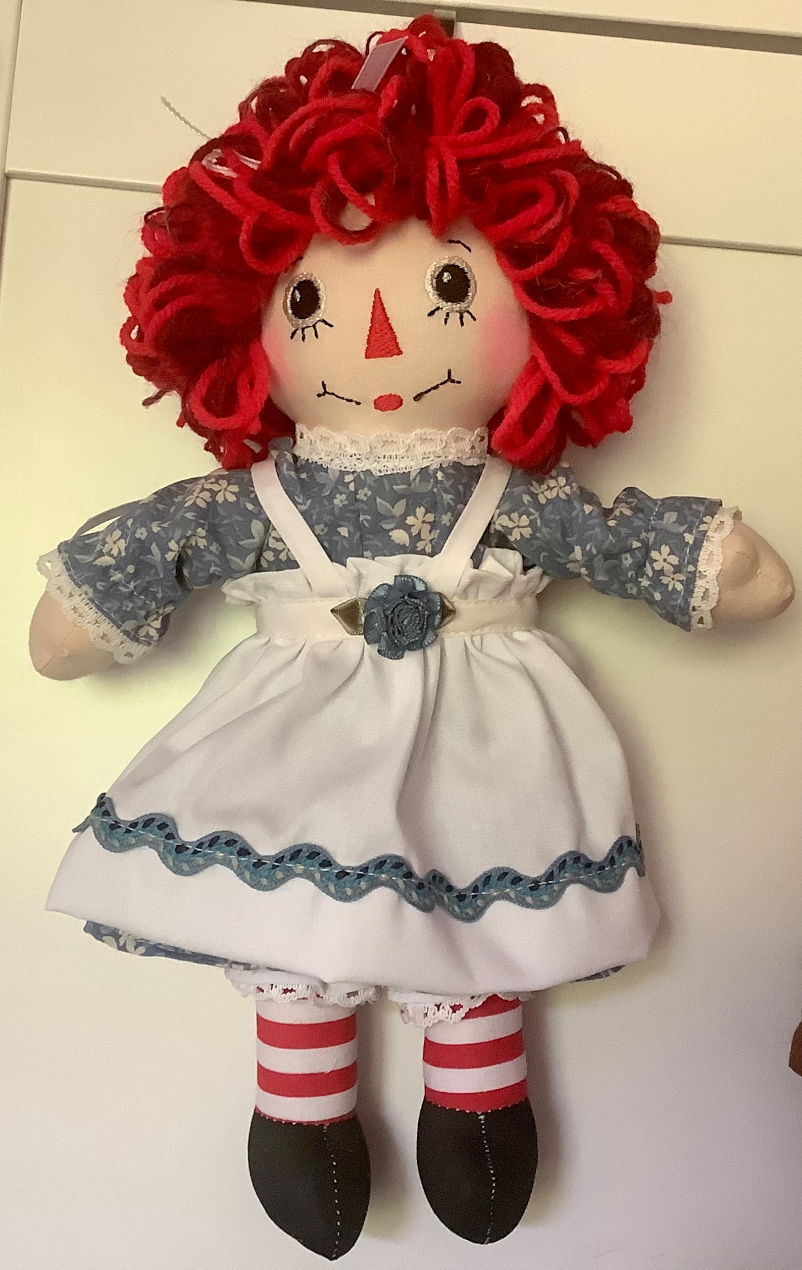 Handmade Raggedy Ann Doll in Blue Dress 10 Tall - Etsy