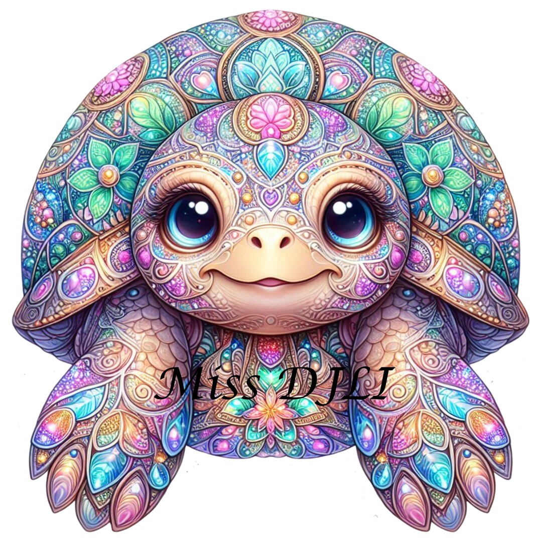 Good Fortune Turtle Gift, Magical Smiling Turtle Decor Art, Happy ...