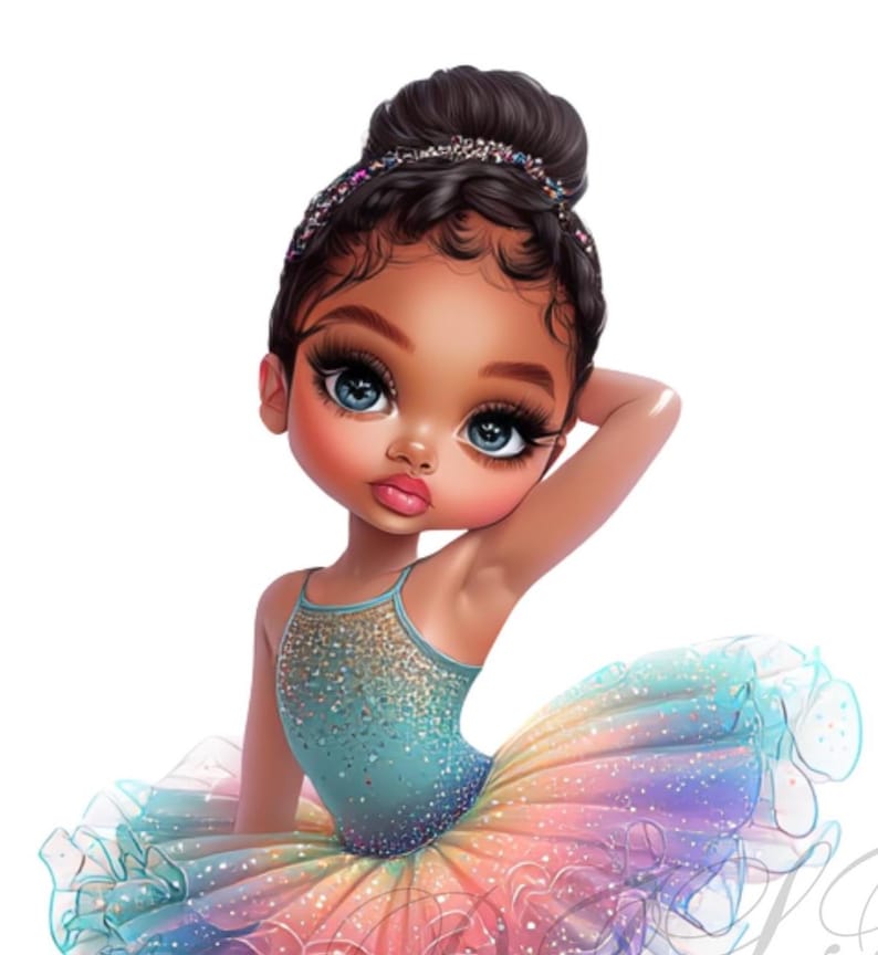 Ballerina Chibi Girl Clipart - 5 Pngs Transparent Background | Ballet ...