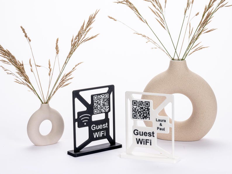 Personalized Wifi Stand • Desk Table Stand Wifi Password & Network ...