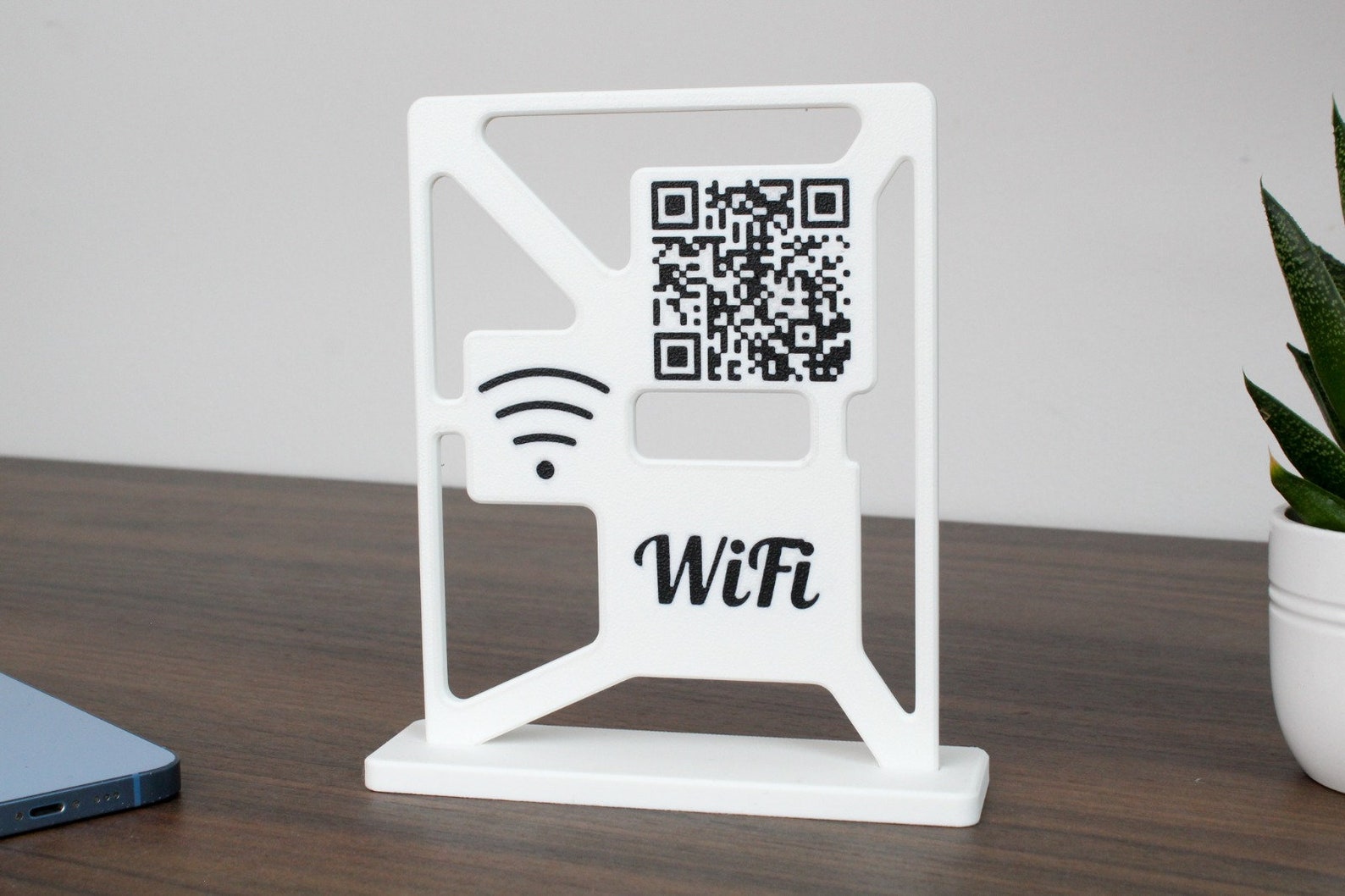Personalized Wifi Stand • Desk Table Stand Wifi Password & Network ...