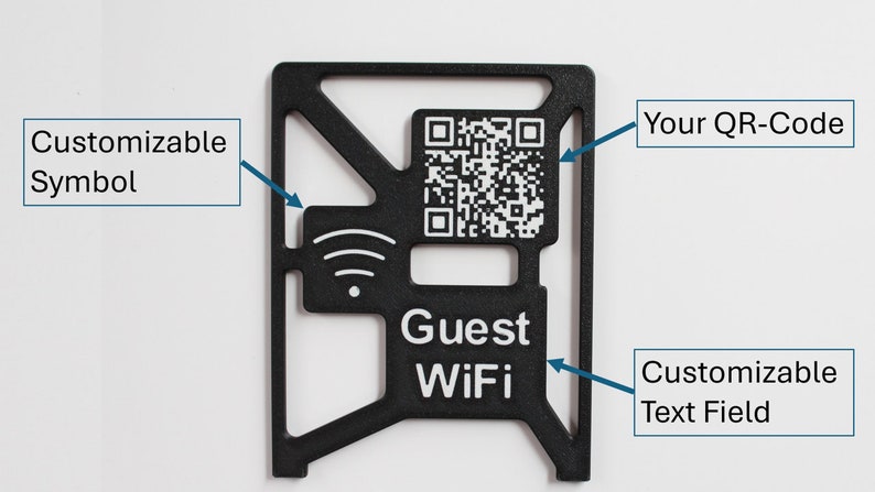Personalized Wifi Stand • Desk Table Stand Wifi Password & Network ...