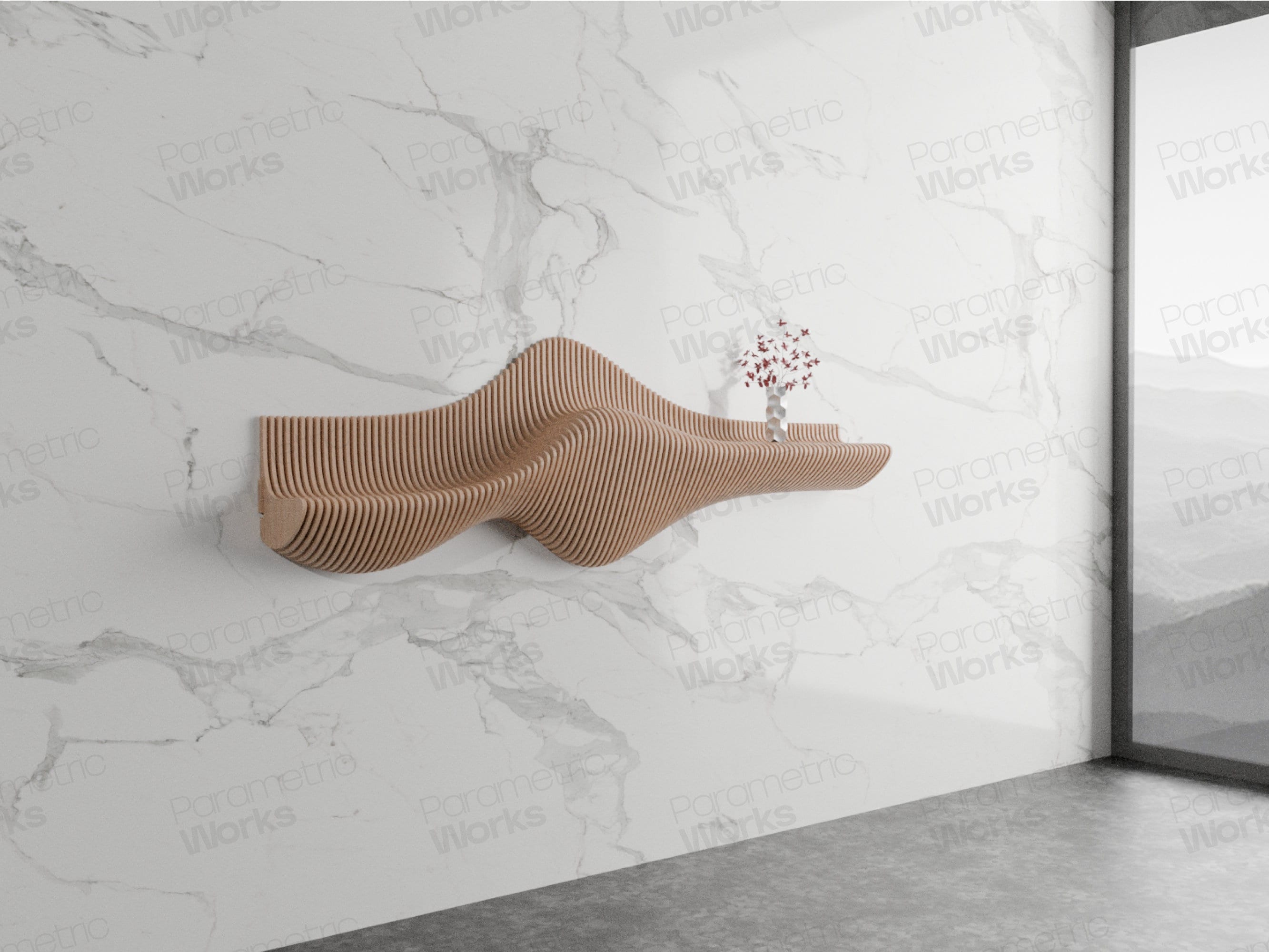 Parametric Wall Shelf 01 / Shelf Design / Parametric Wall Art / Digital ...