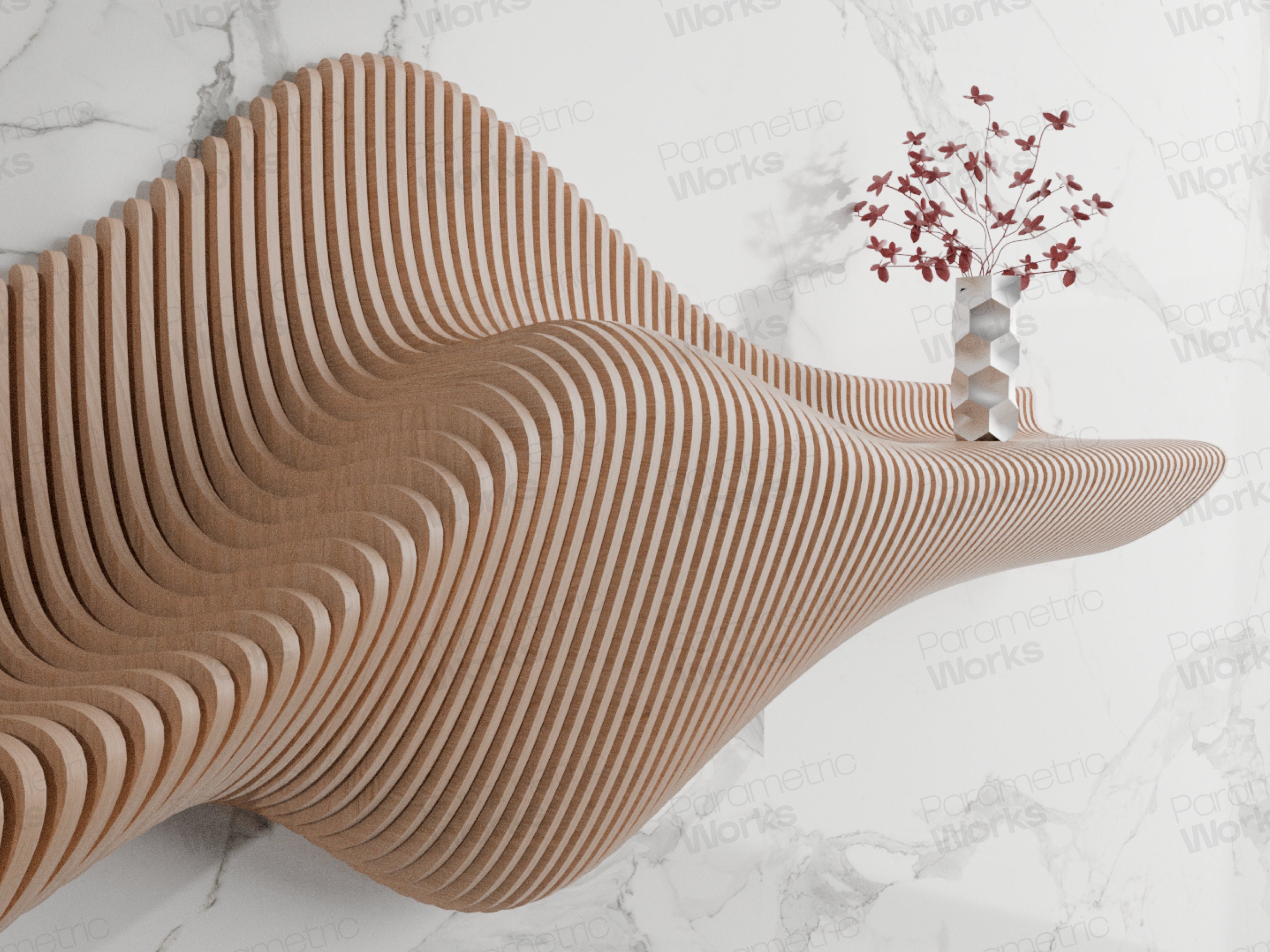 Parametric Wall Shelf 01 / Shelf Design / Parametric Wall Art / Digital ...