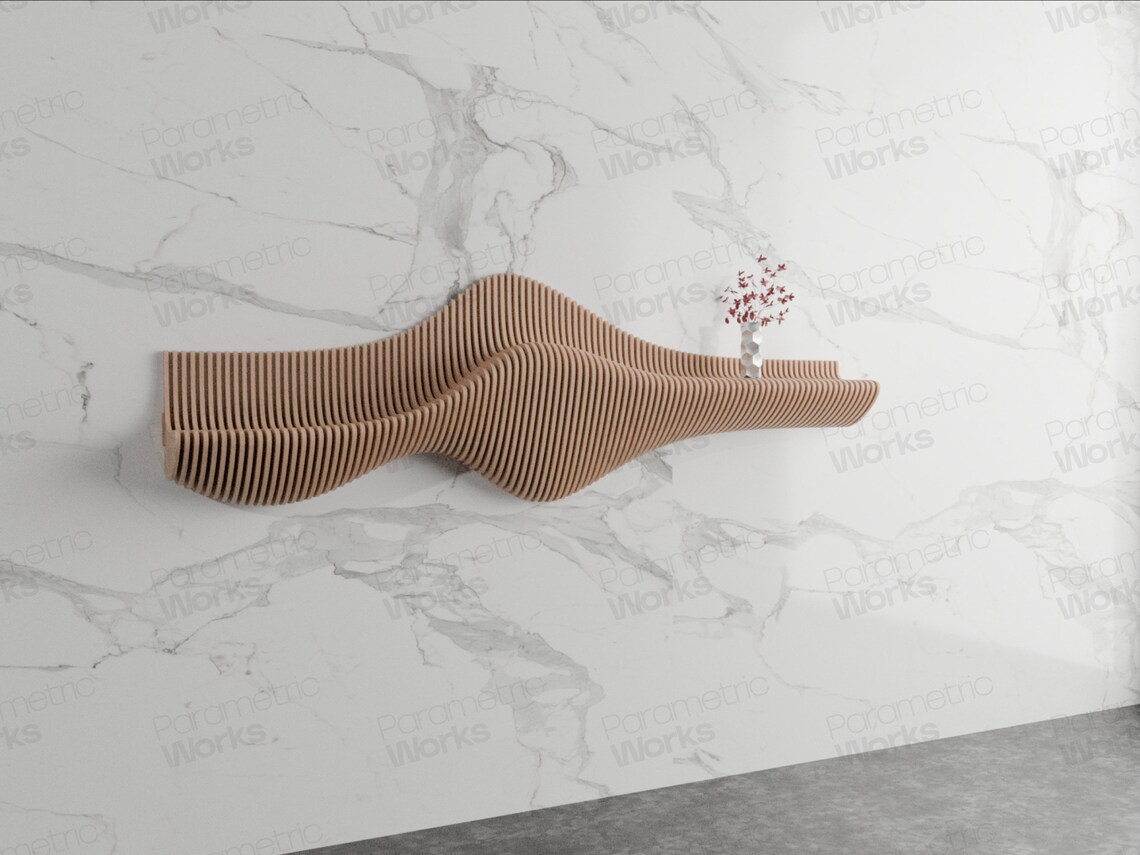 Parametric Wall Shelf 01 / Shelf Design / Parametric Wall Art / Digital ...