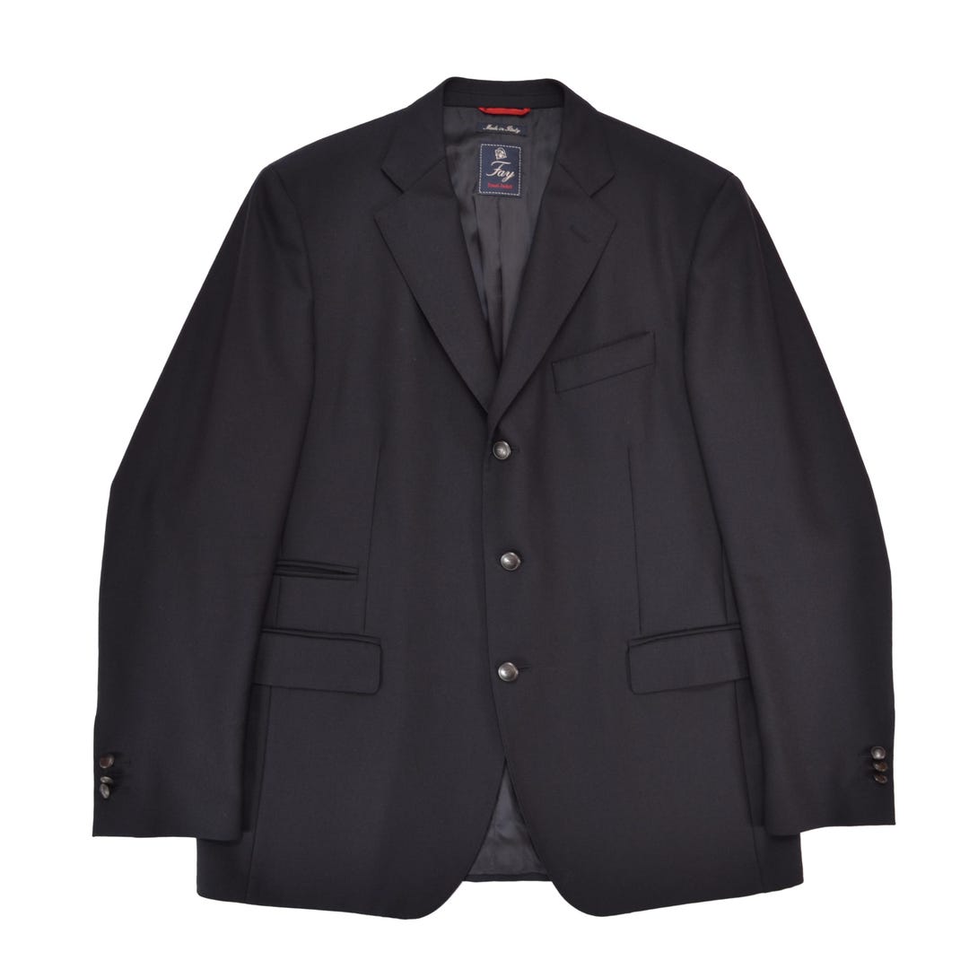 Fay Travel Jacket Made in Italy Dark-blue Wool Blazer Mens Sz EUR 56 ...