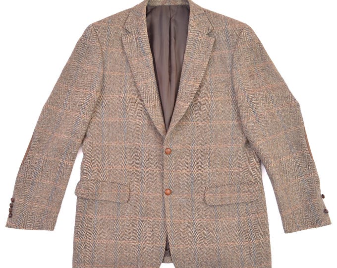 Mario Barutti Harris Tweed Mens Wool Sport Coat Blazer Jacket Sz US 44 ...