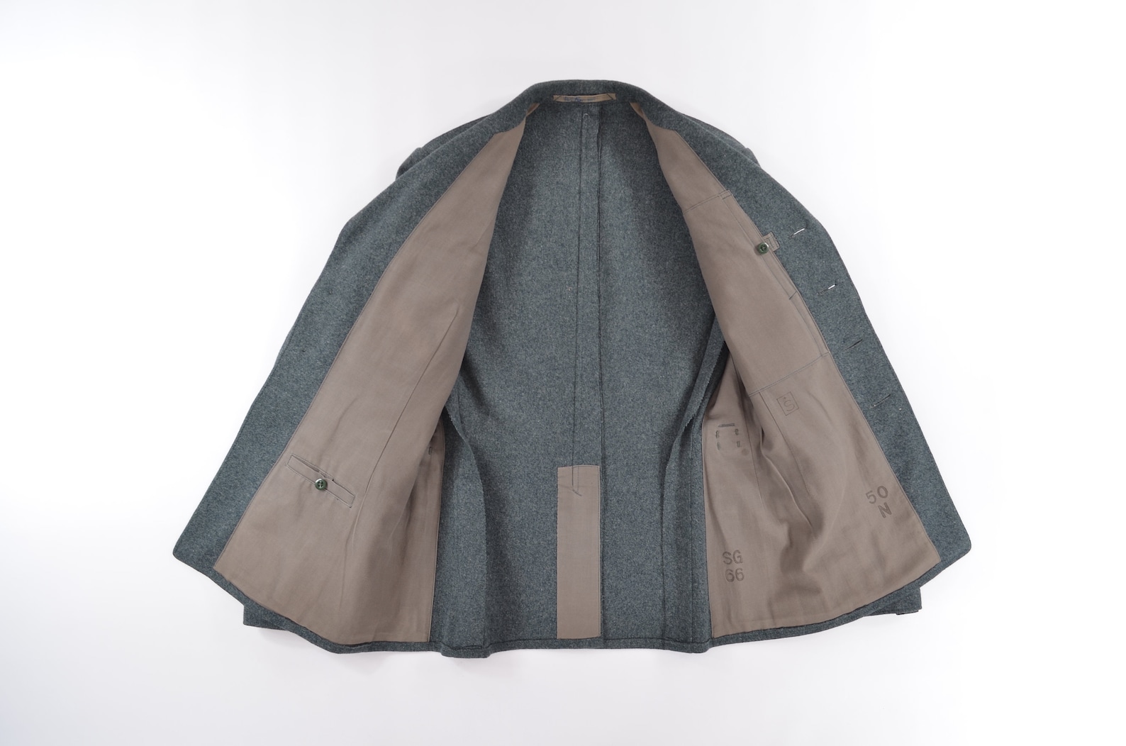 Vintage 1966 60s-70s Swiss Army Military Wool Tunic Jacket Coat Mens Sz ...