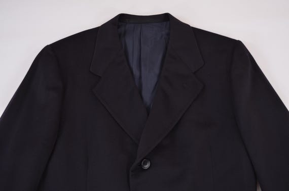Simon Ackerman 90% Cashmere Vintage Dark-Blue Coat Ja… - Gem