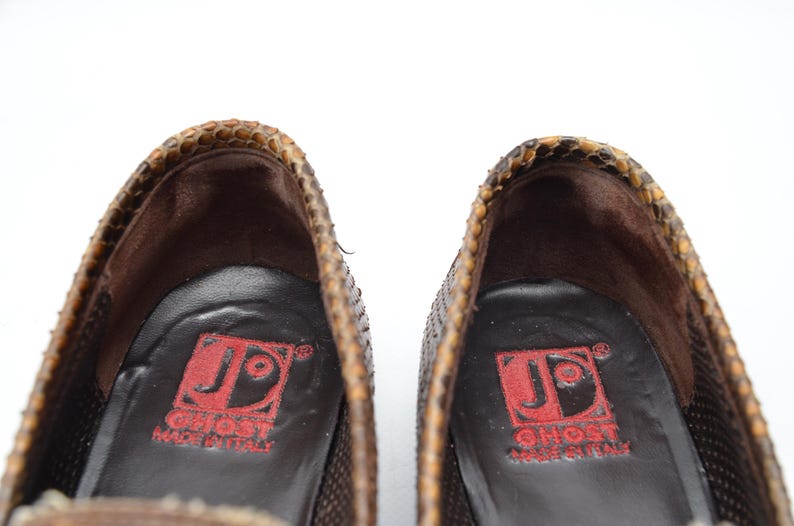 Jo Ghost Brown Python Penny Loafer Shoes Mens Sz EUR 39 / US 6.5 / UK 5 ...