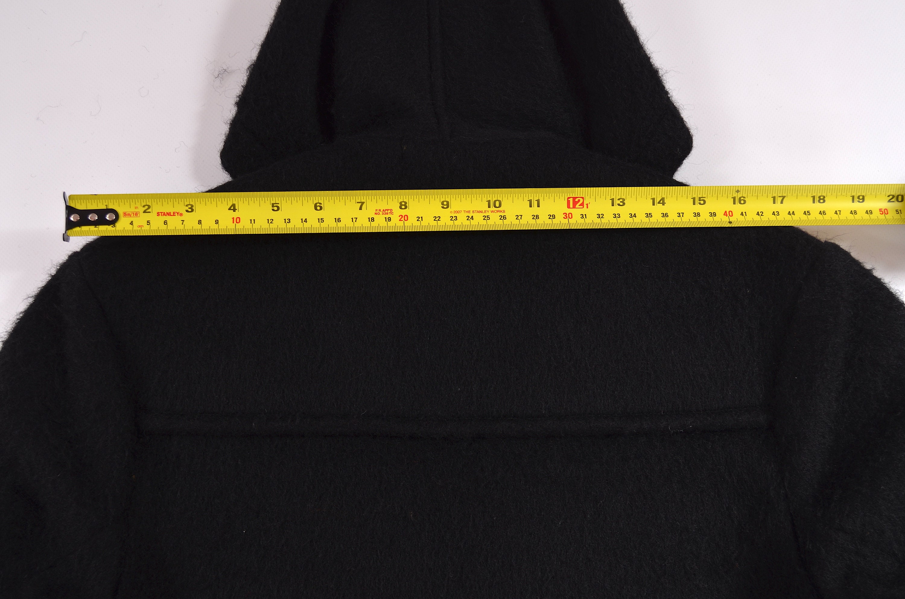 Leidse Zeeduffel Biesot Leiden Vintage 80s-90s Black Wool Duffle Coat ...