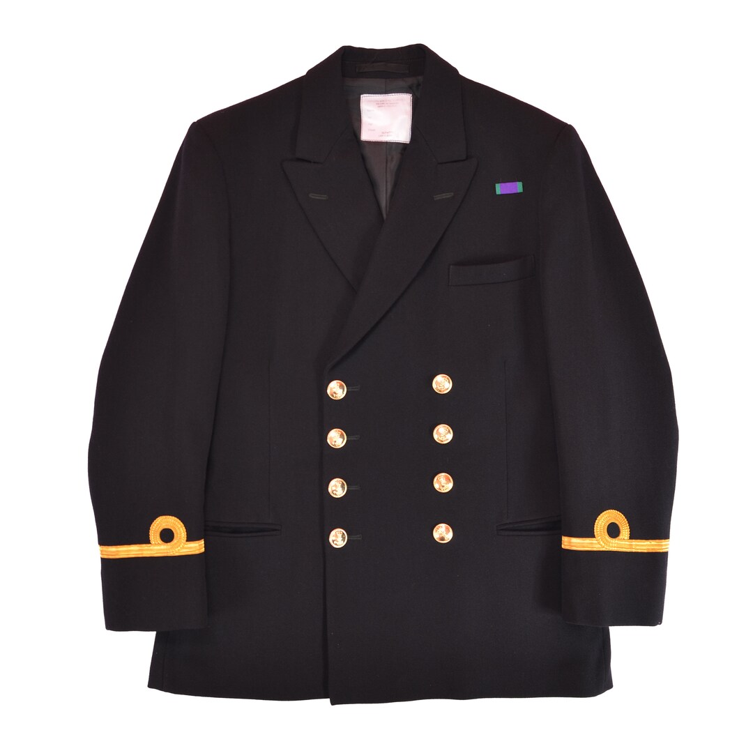 Dewhirst Vintage 90s British Royal Navy Officer Uniform Jacket Coat ...