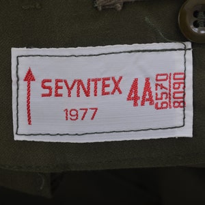 Seyntex Vintage 1977 Belgium Army Military Cargo Combat M-64 Trouser ...