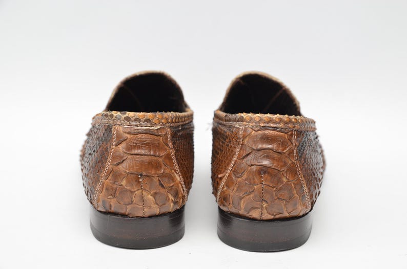 Jo Ghost Brown Python Penny Loafer Shoes Mens Sz EUR 39 / US 6.5 / UK 5 ...
